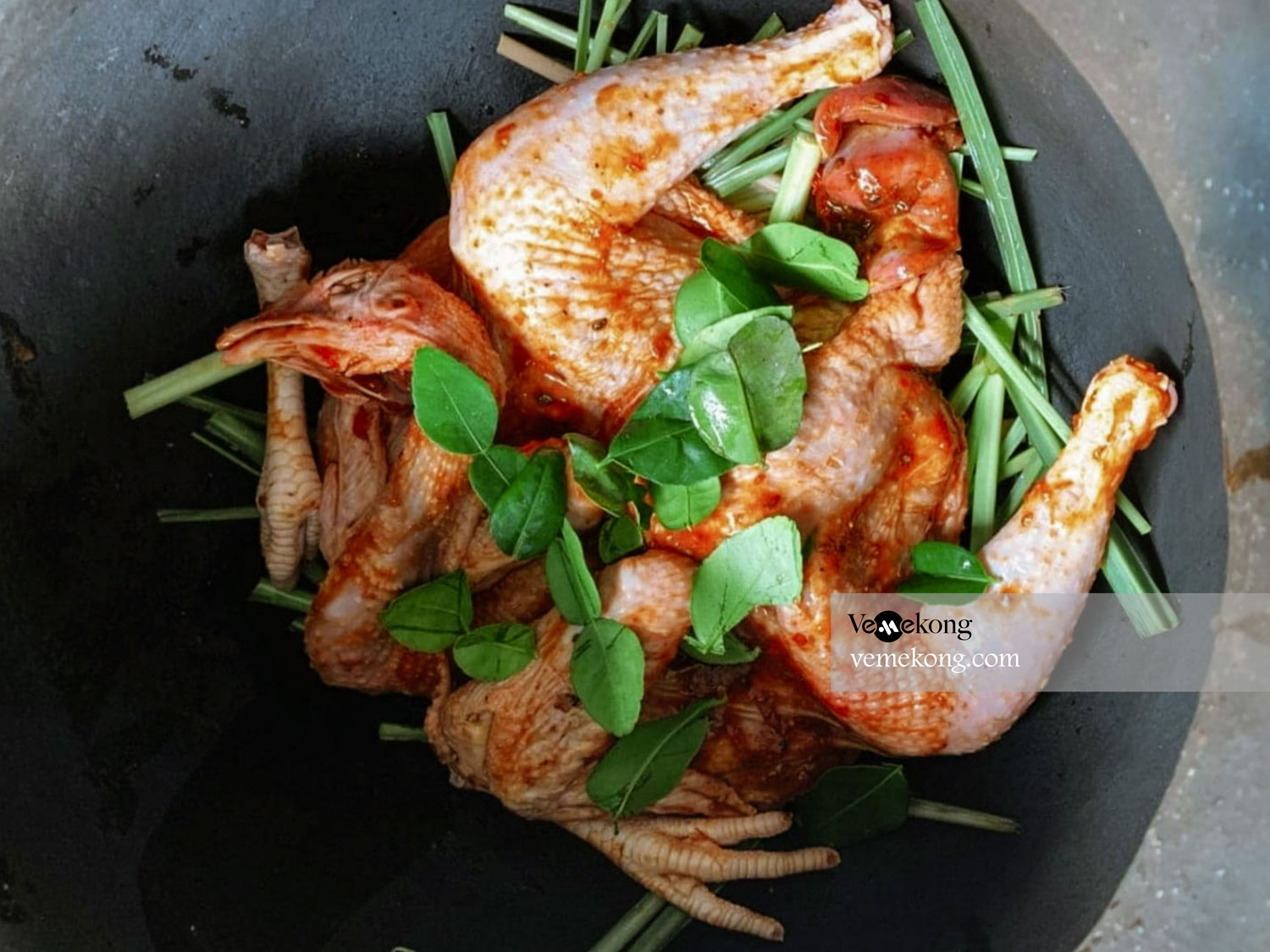 O Thum’s Chicken Grilled with Lime Leaves – Eat Best Food in An Giang